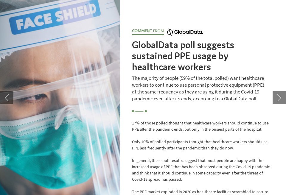 PPE usage by healthcare workers - Medical Technology | Issue 38 | April ...