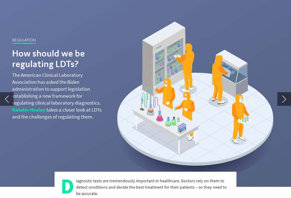 How should we be regulating LDTs? - Medical Technology | Issue 42 ...