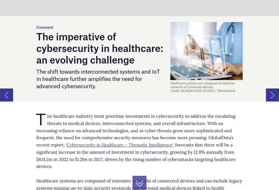 The imperative of cybersecurity in healthcare: an evolving challenge ...