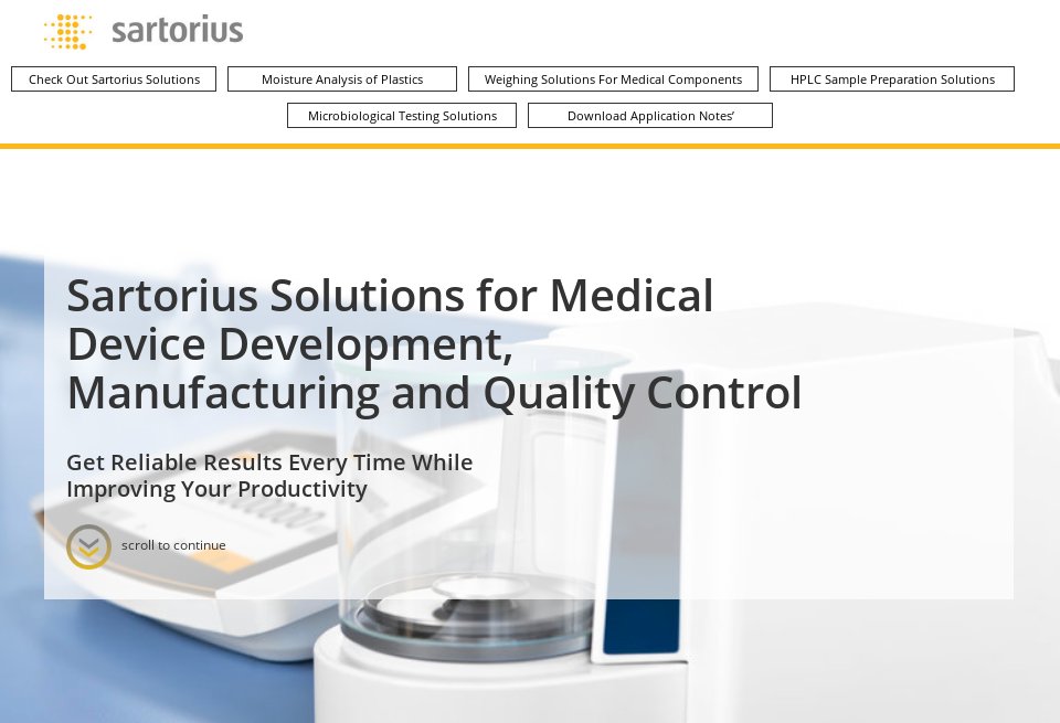 Sartorius - Medical Technology | Issue 22 | December 2019