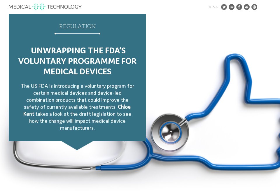 Unwrapping the FDA’s voluntary programme for medical devices - Medical ...