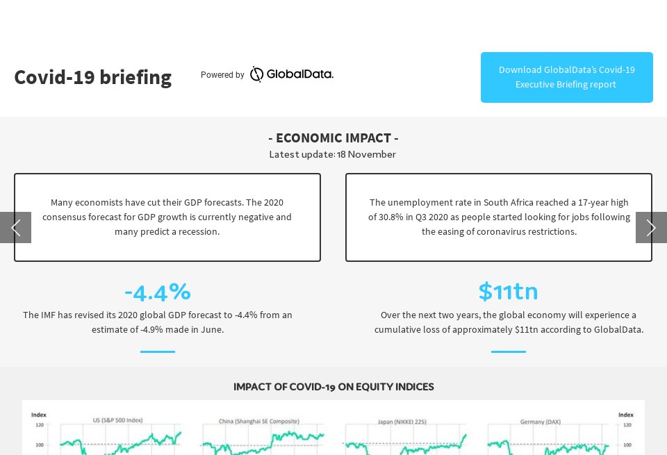 Covid-19 executive briefing by GlobalData - Medical Technology | Issue ...