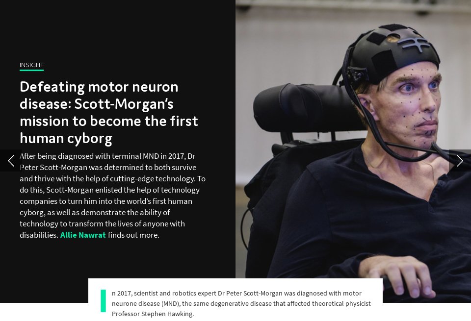 Inside the mission to become the first cyborg - Medical Technology ...