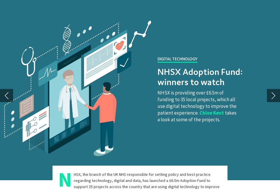 NHSX Adoption Fund: winners to watch - Medical Technology | Issue 46 ...