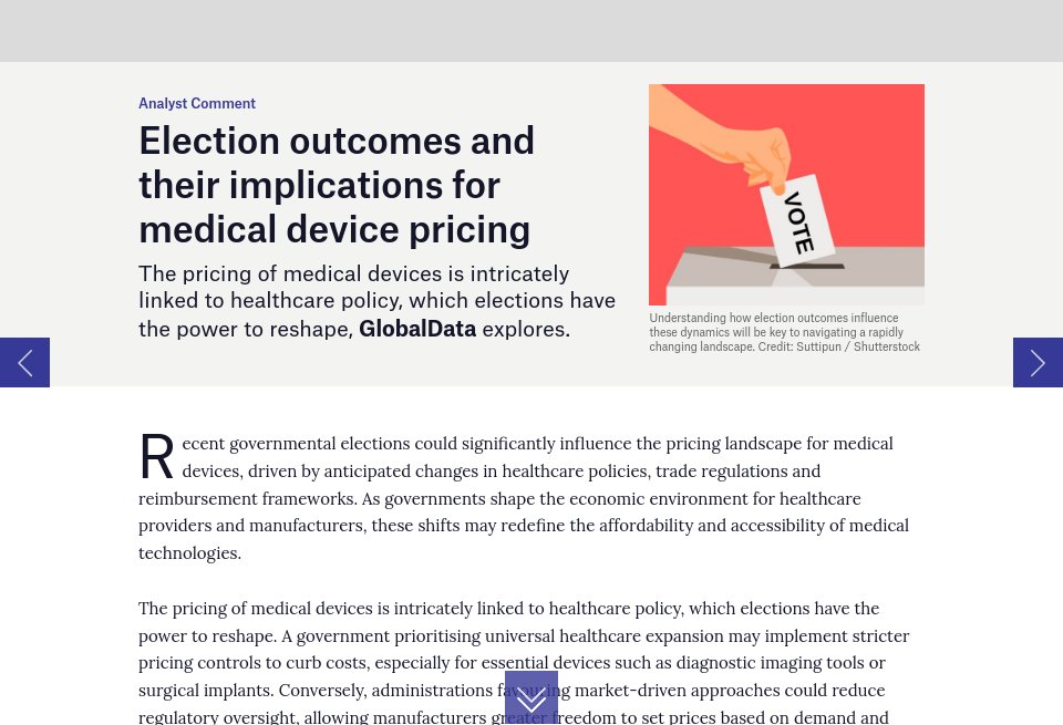Election outcomes and their implications for medical device pricing ...
