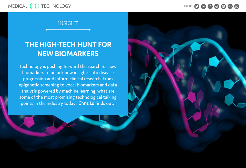 The high-tech hunt for new biomarkers - Medical Technology | Issue 12 ...