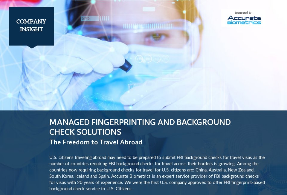 Accurate Biometrics Company Insight - Medical Technology | Issue 24 ...