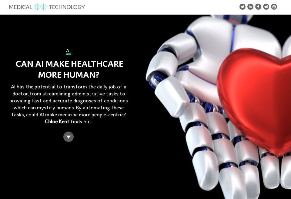 Can AI make healthcare more human? - Medical Technology | Issue 24 ...