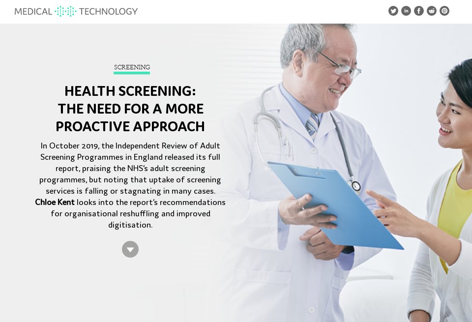 Health screening: the need for a more proactive approach - Medical ...