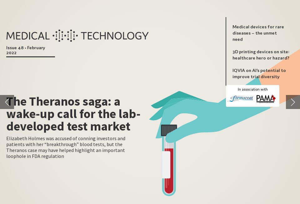 Home | The Theranos saga - Medical Technology | Issue 48 | February 2022