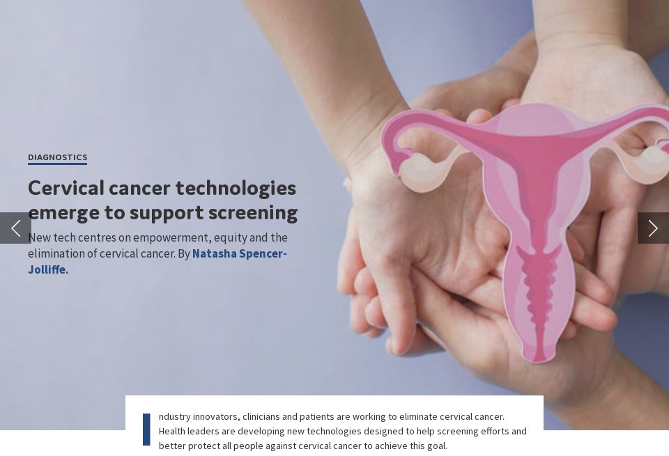 Cervical cancer technologies emerge to support screening - Medical ...