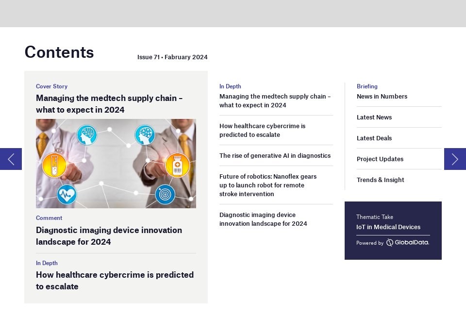 Managing the medtech supply chain – what to expect in 2024 - Medical Technology | Issue 71 ...