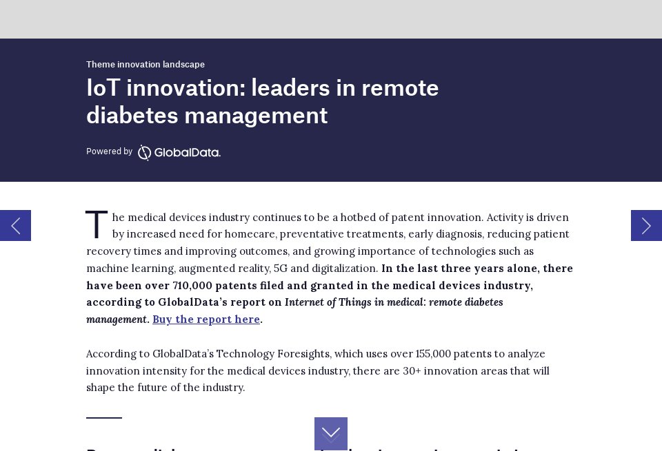IoT innovation: leaders in remote diabetes management - Medical ...