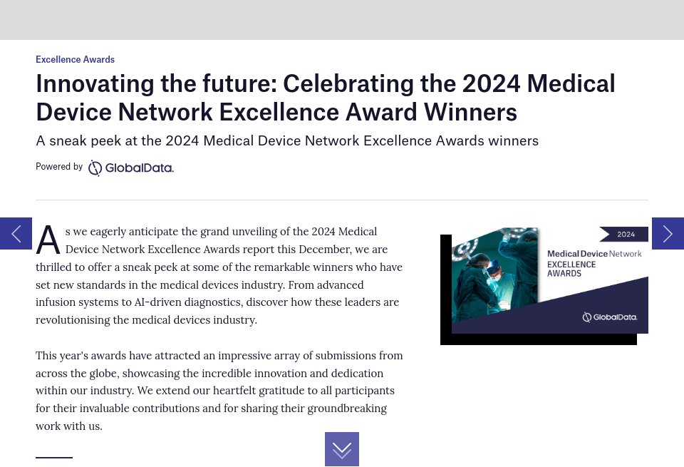 Medical Device Network excellence awards 2024 winners - Medical ...