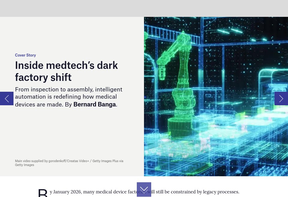 Inside MedTech’s Dark Factory Shift - Medical Technology | Issue 92 ...