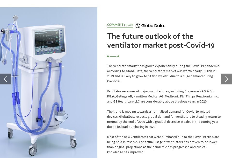 The future outlook of the ventilators market post-Covid-19 - Medical ...