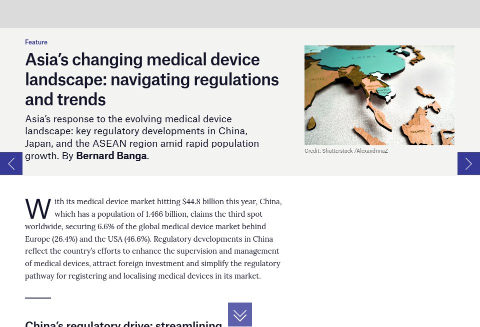 Asia’s changing medical device landscape: navigating regulations and ...