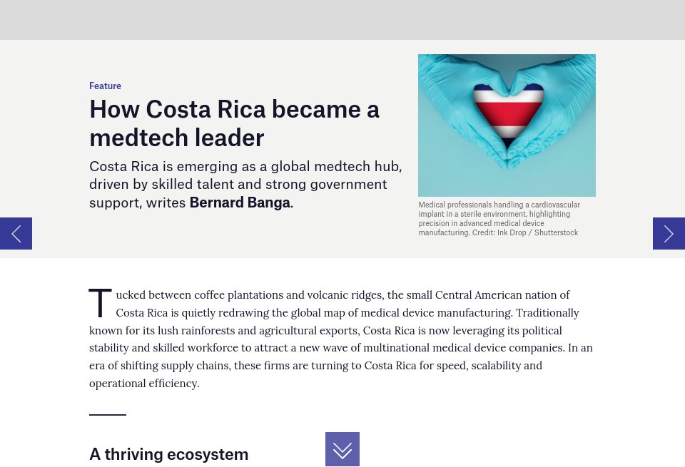 How Costa Rica Became a Medtech Leader - Medical Technology | Issue 88 ...