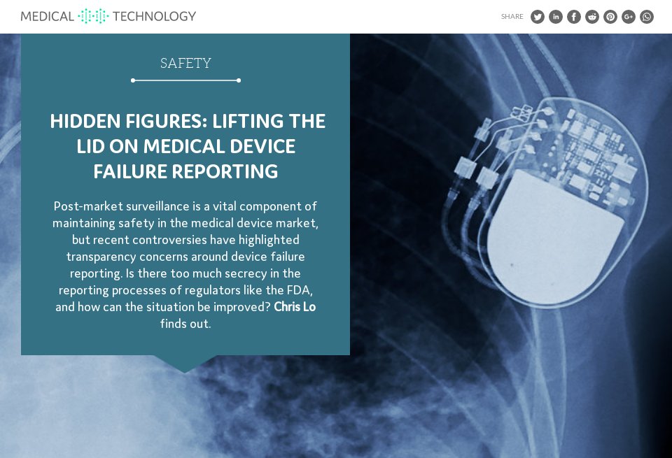 Hidden figures: lifting the lid on medical device failure reporting ...