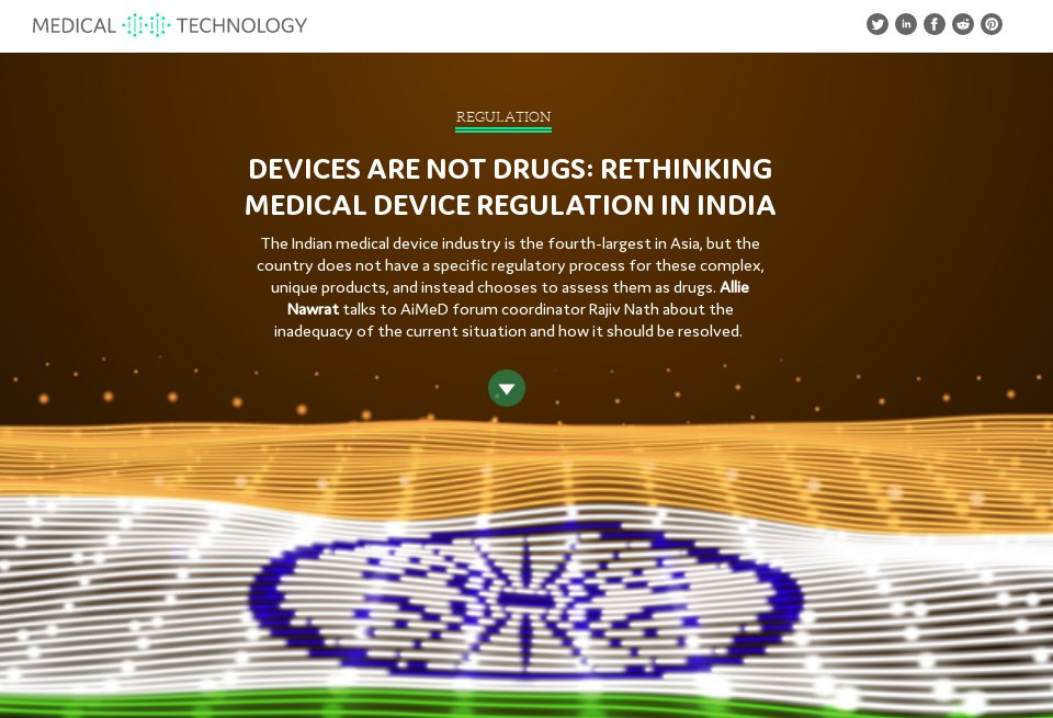 Devices are not drugs: rethinking medical device regulation in India ...