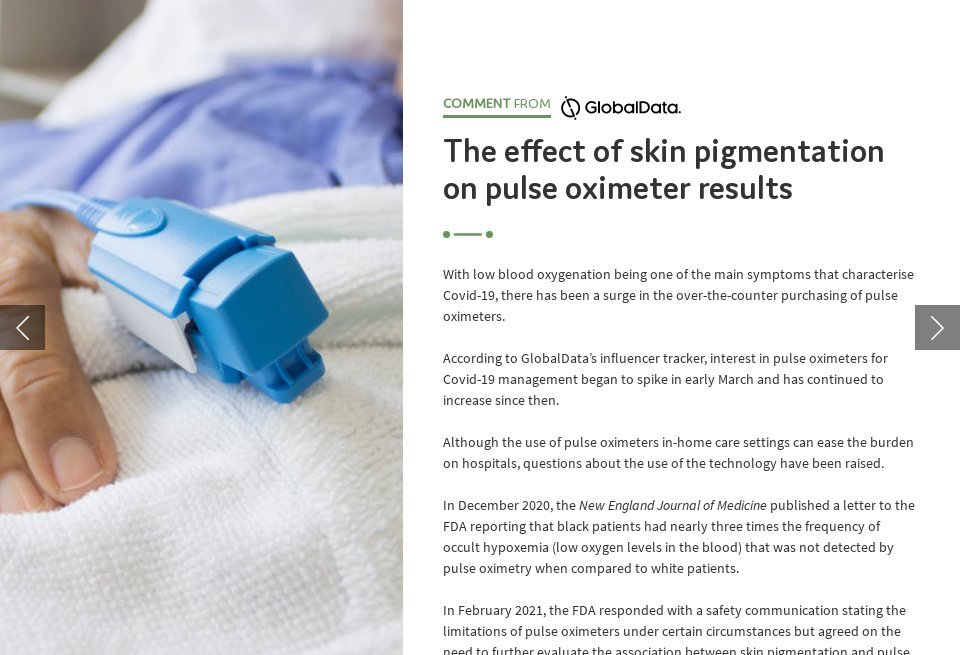 The effect of skin pigmentation on pulse oximeter results - Medical ...