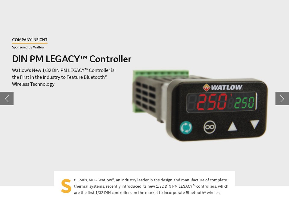 Watlow Company Insight - Medical Technology | Issue 37 | March 2021