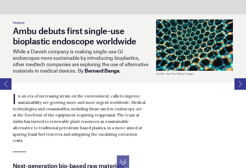 Ambu debuts first single-use bioplastic endoscope worldwide - Medical ...