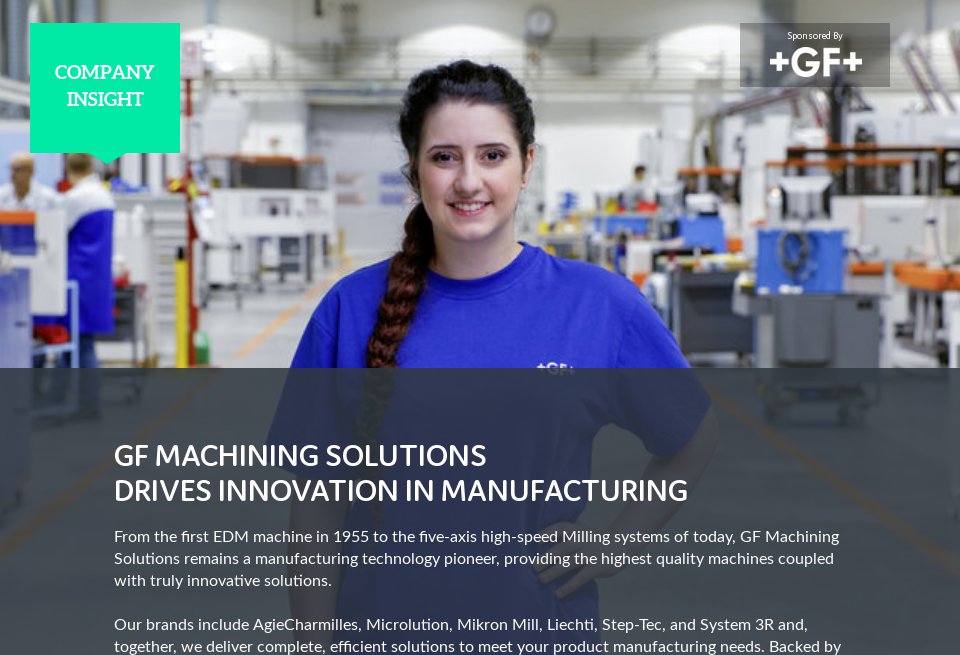 GF Machining Solutions Company Insight - Medical Technology | Issue 15 ...