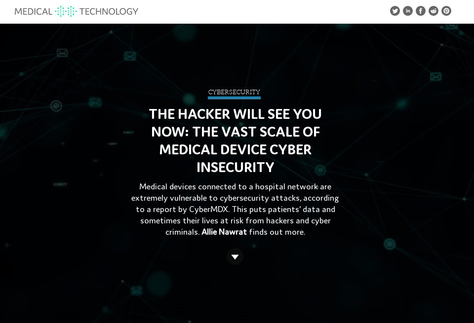 The hacker will see you now: the vast scale of medical device cyber ...