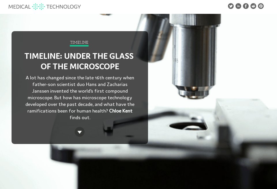 Timeline: under the glass of the microscope - Medical Technology ...