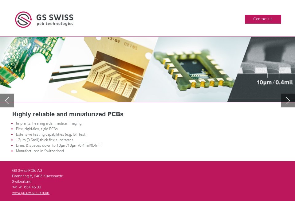 GS Swiss - Medical Technology | Issue 39 | May 2021