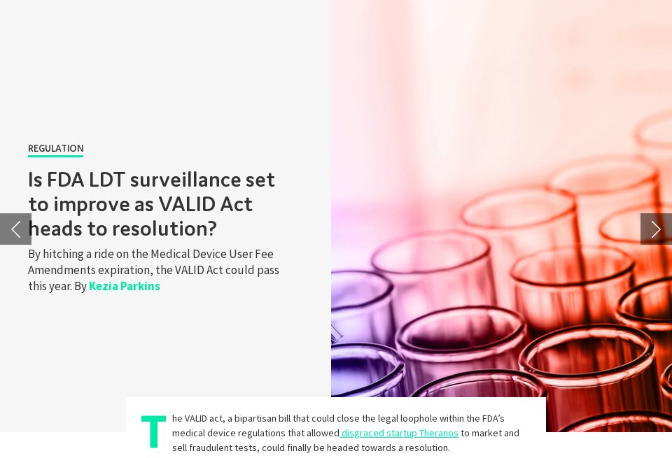 Is FDA LDT surveillance set to improve as VALID Act heads to resolution ...