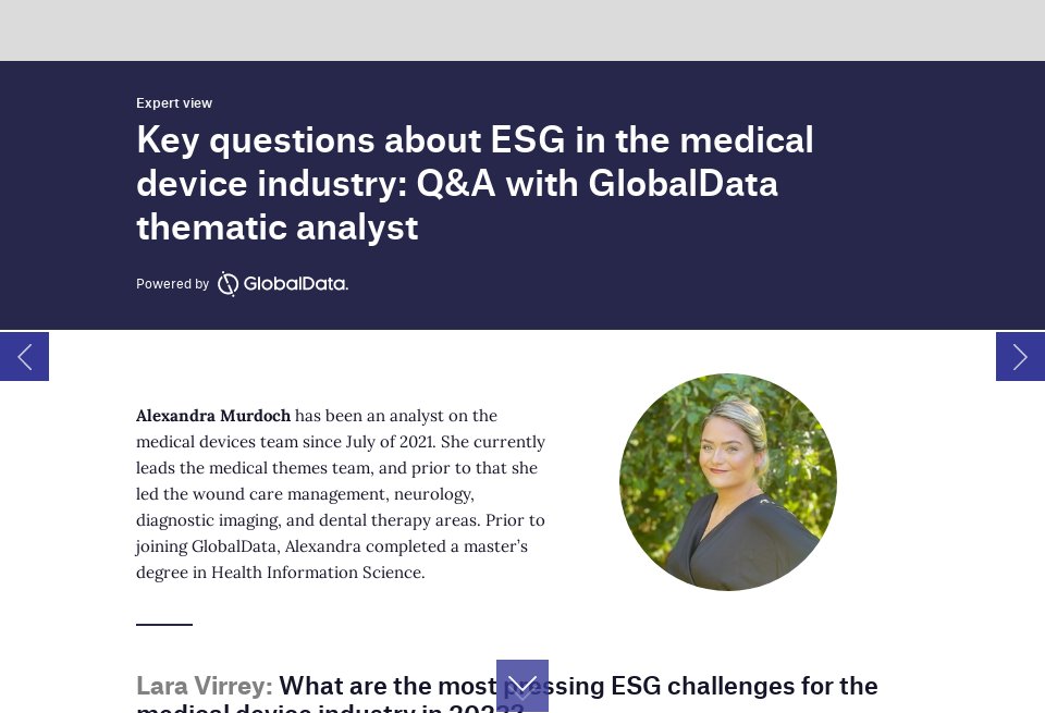 Q&A with GlobalData thematic analyst - Medical Technology | Issue 62 ...
