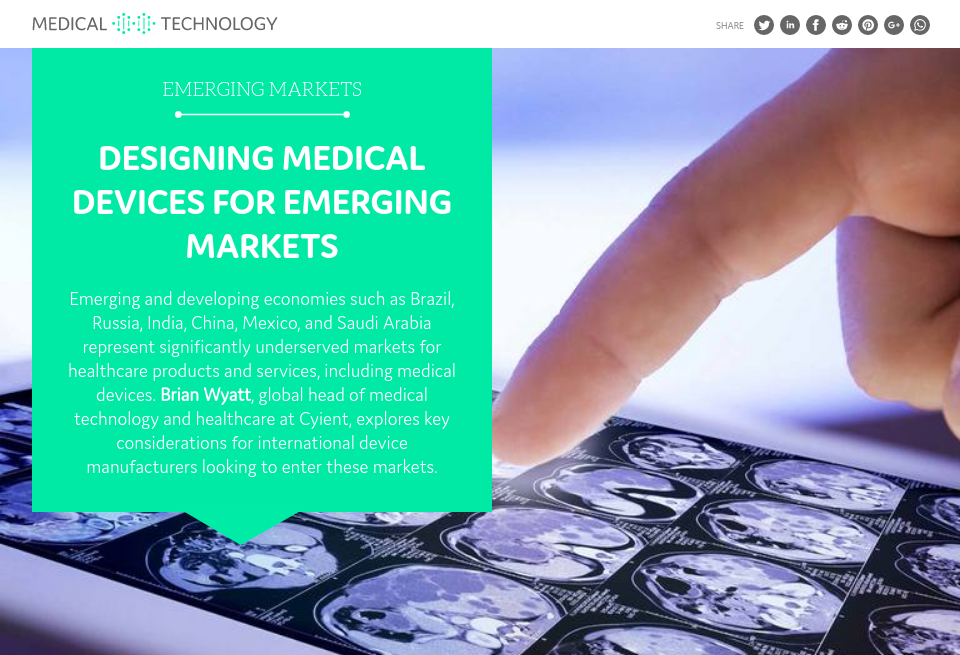 Designing medical devices for emerging markets - Medical Technology ...