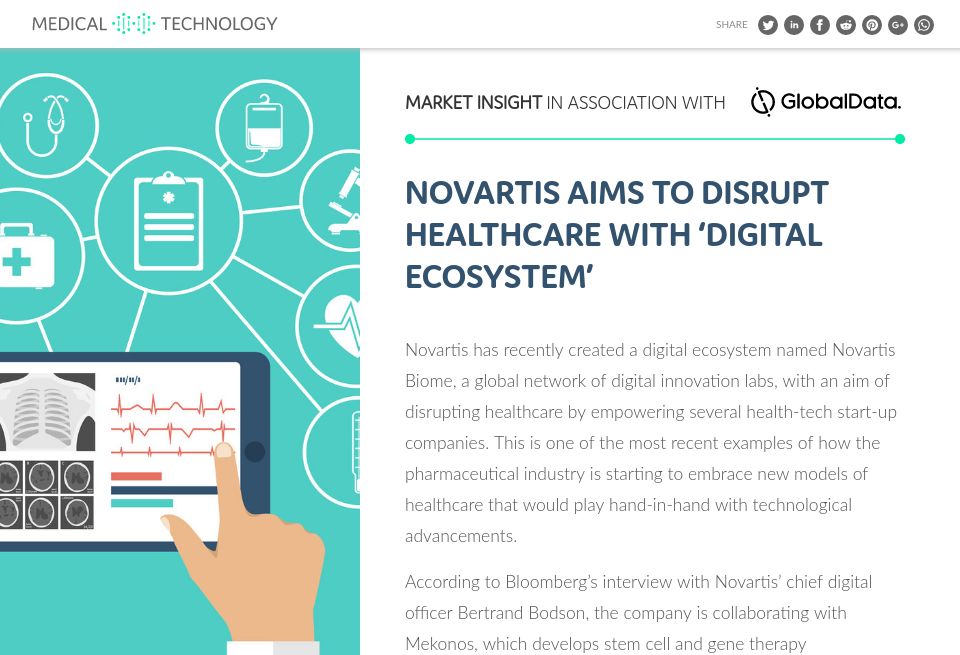 Novartis aims to disrupt healthcare with ‘digital ecosystem’ - Medical ...