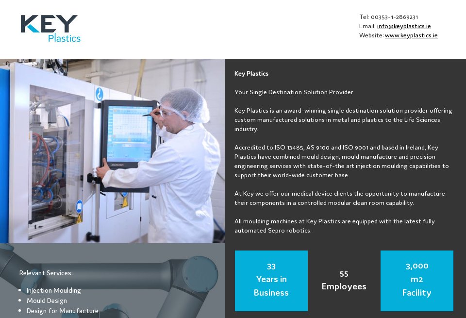 Key Plastics - Medical Technology | Issue 21 | November 2019