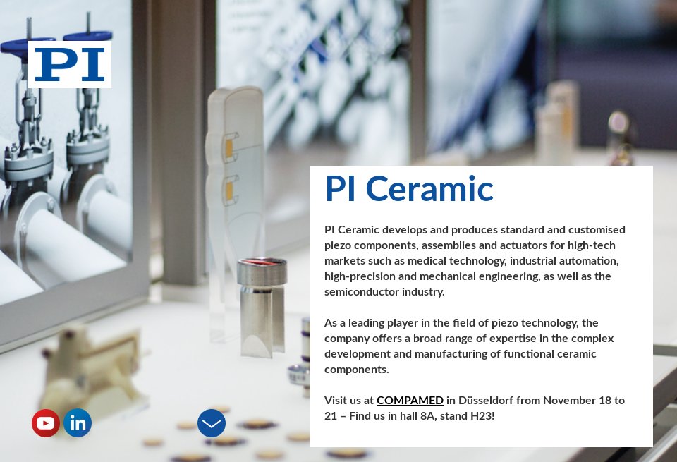 PI Ceramic - Medical Technology | Issue 21 | November 2019
