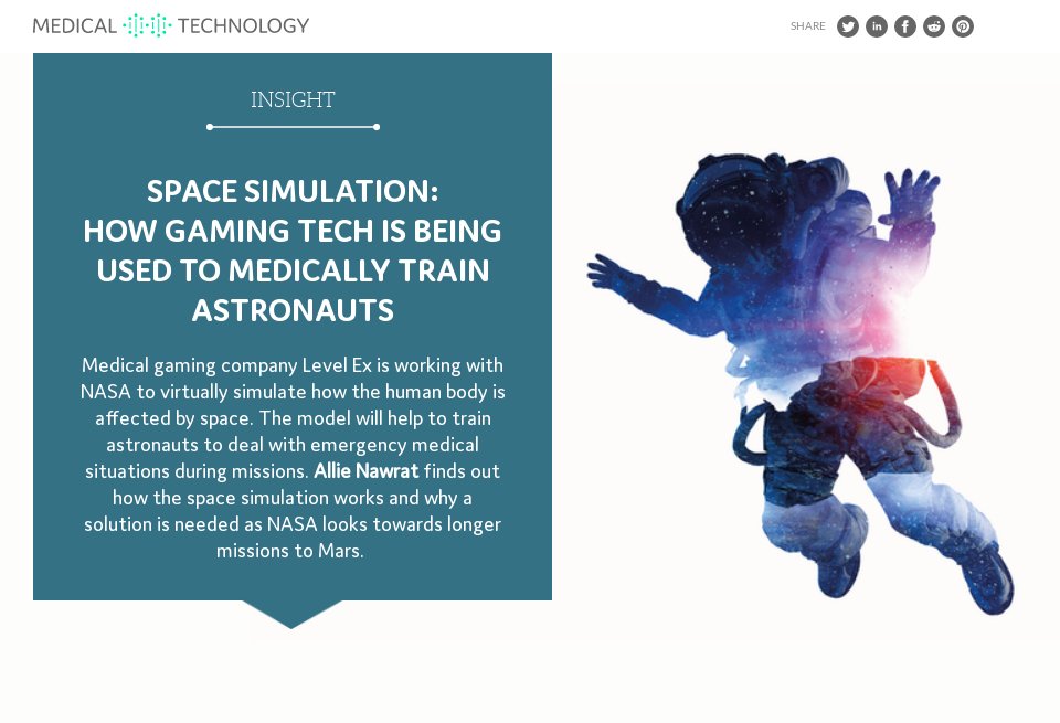 Space simulation: how gaming tech is being used to medically train ...