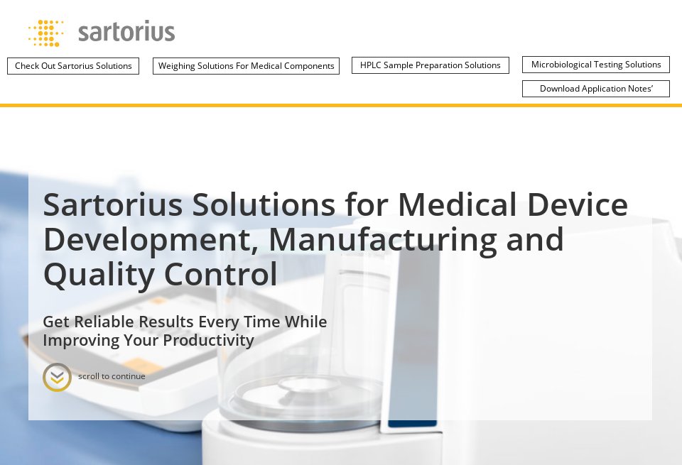 Sartorius - Medical Technology | Issue 20 | October 2019