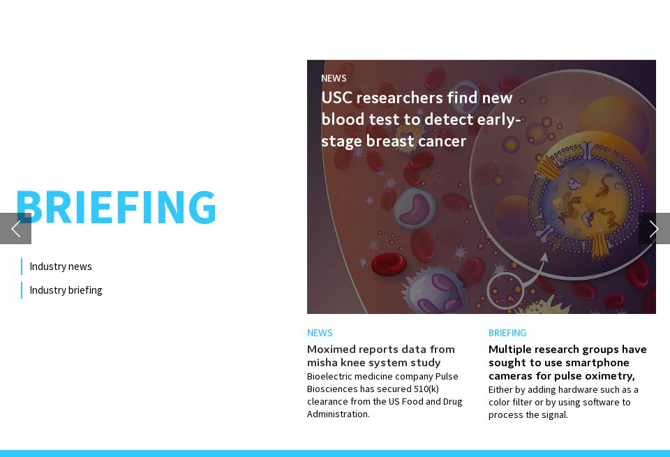 Briefing - Medical Technology | Issue 55 | October 2022
