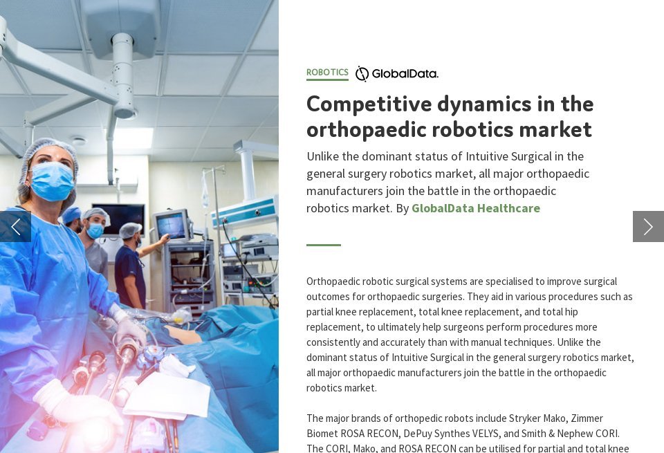 Competitive dynamics in the orthopaedic robotics market - Medical ...