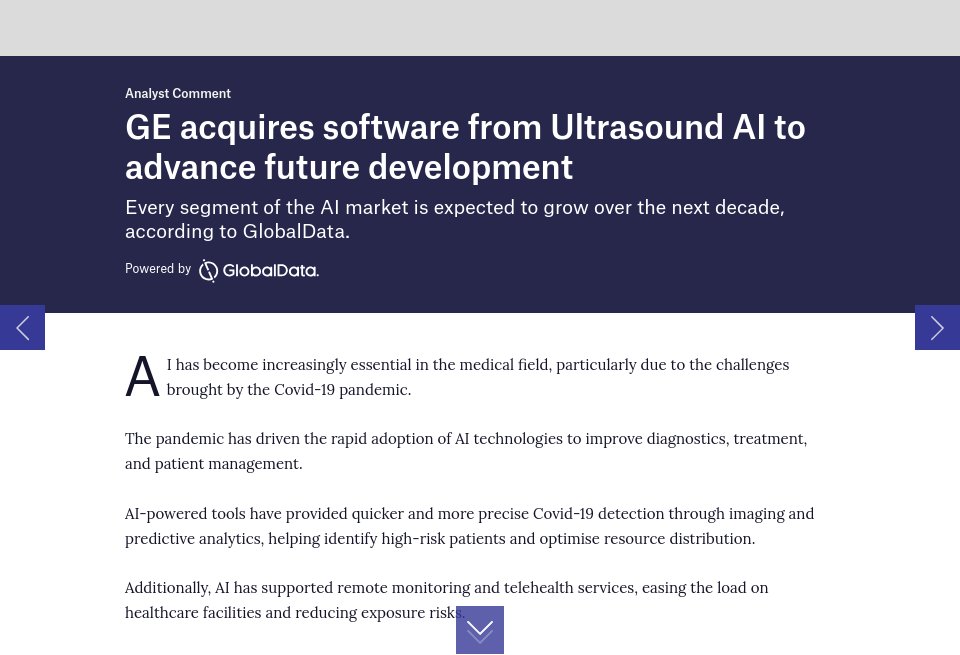 GE acquires software from Ultrasound AI to advance future development ...