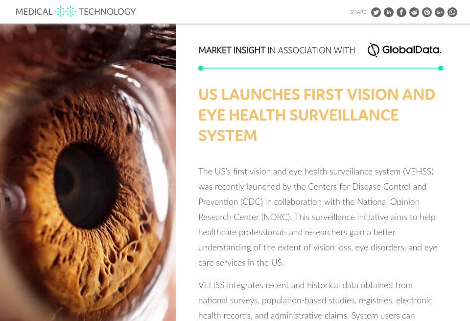 US launches first vision and eye health surveillance system - Medical ...