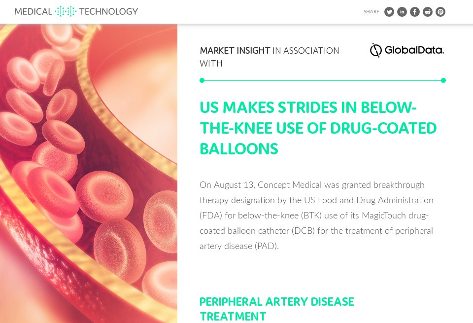 US makes strides in below-the-knee use of drug-coated balloons ...