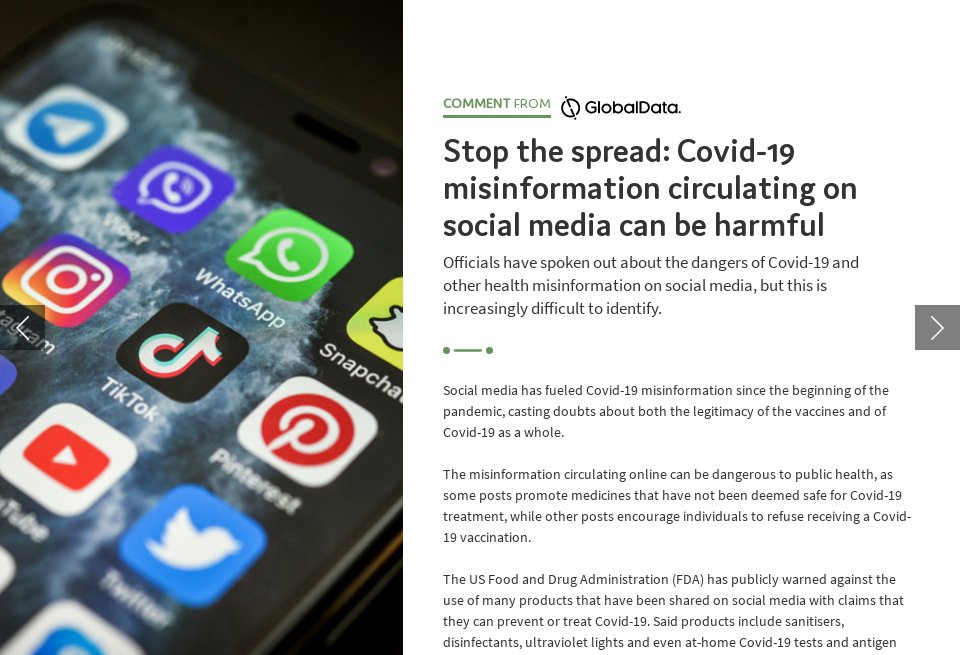 Covid-19 misinformation circulating on social media can be harm ...