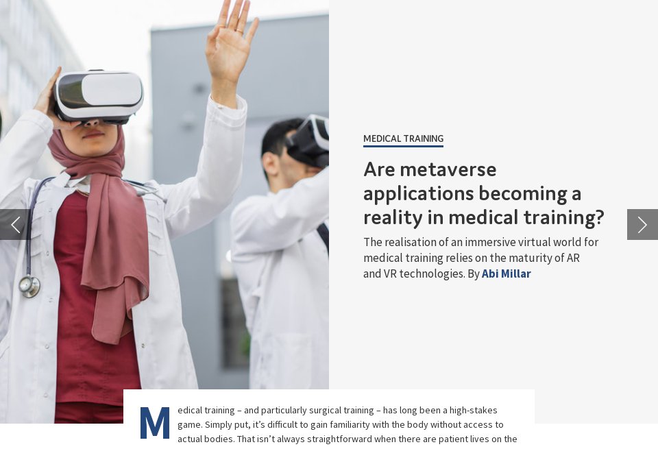 Are metaverse applications becoming a reality in medical training ...