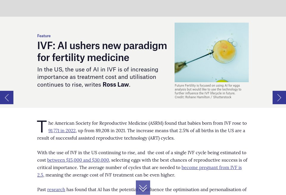 IVF: AI ushers new paradigm for fertility medicine - Medical Technology ...