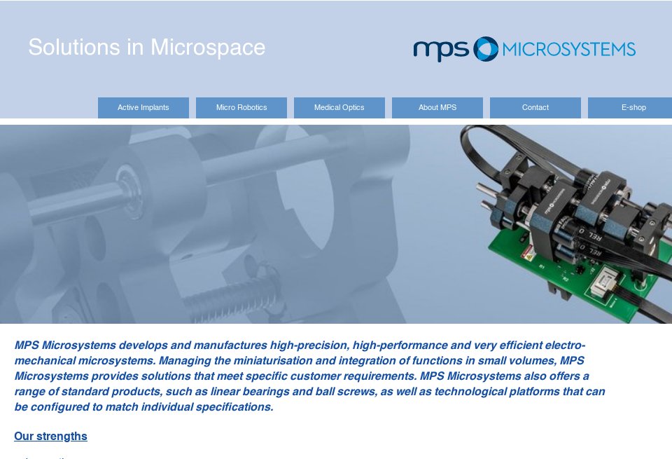 MPS Microsystems - Medical Technology | Yearbook 2019