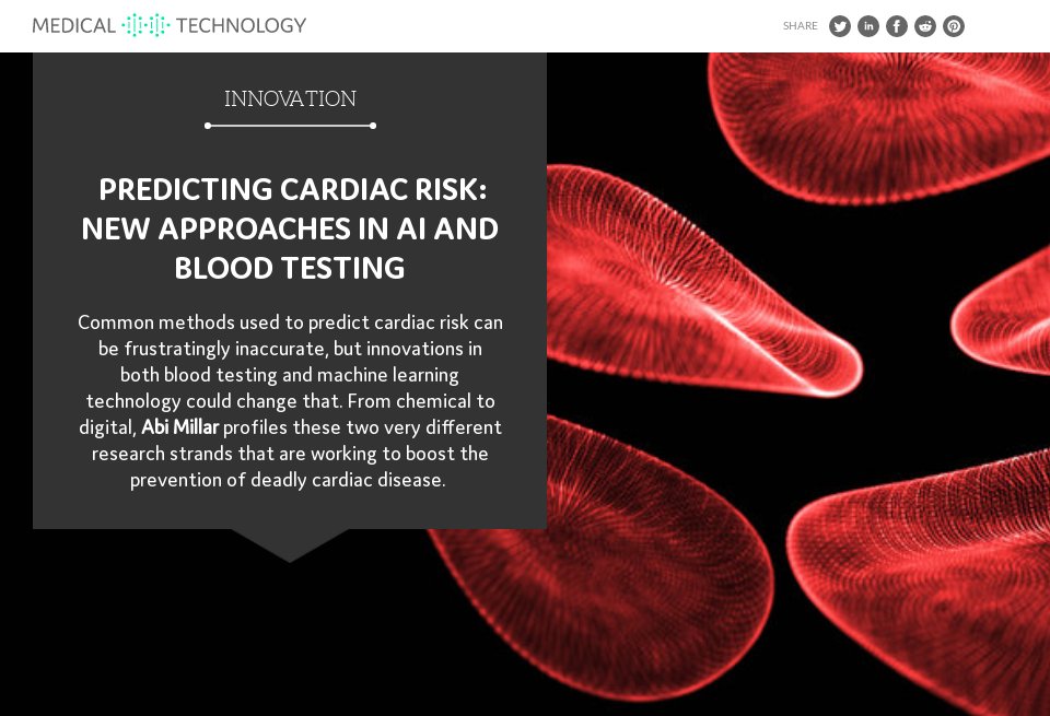 Predicting cardiac risk: new approaches in AI and blood testing ...